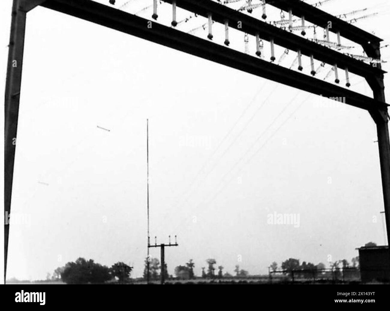 Army wireless chain featuring aerials and lead-in equipment for ...
