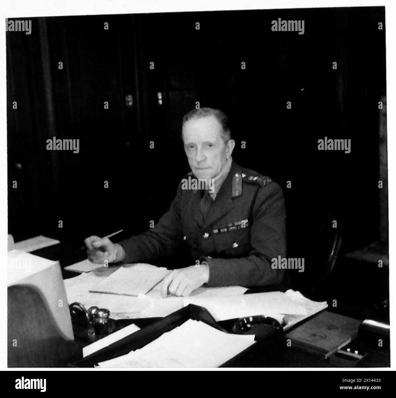 The Quartermaster-General, General Sir Walter K. Venning, oversees ...