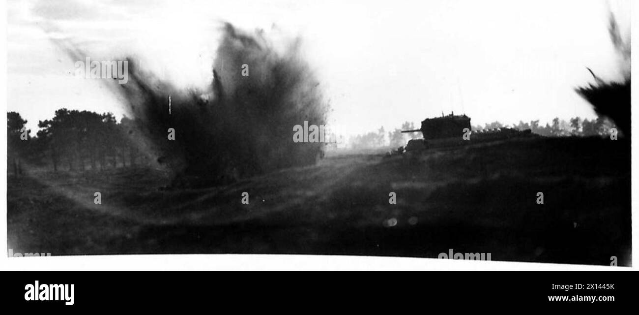 REALISITIC TANK TRAINING - "Valentine"tanks advancing through a smoke ...