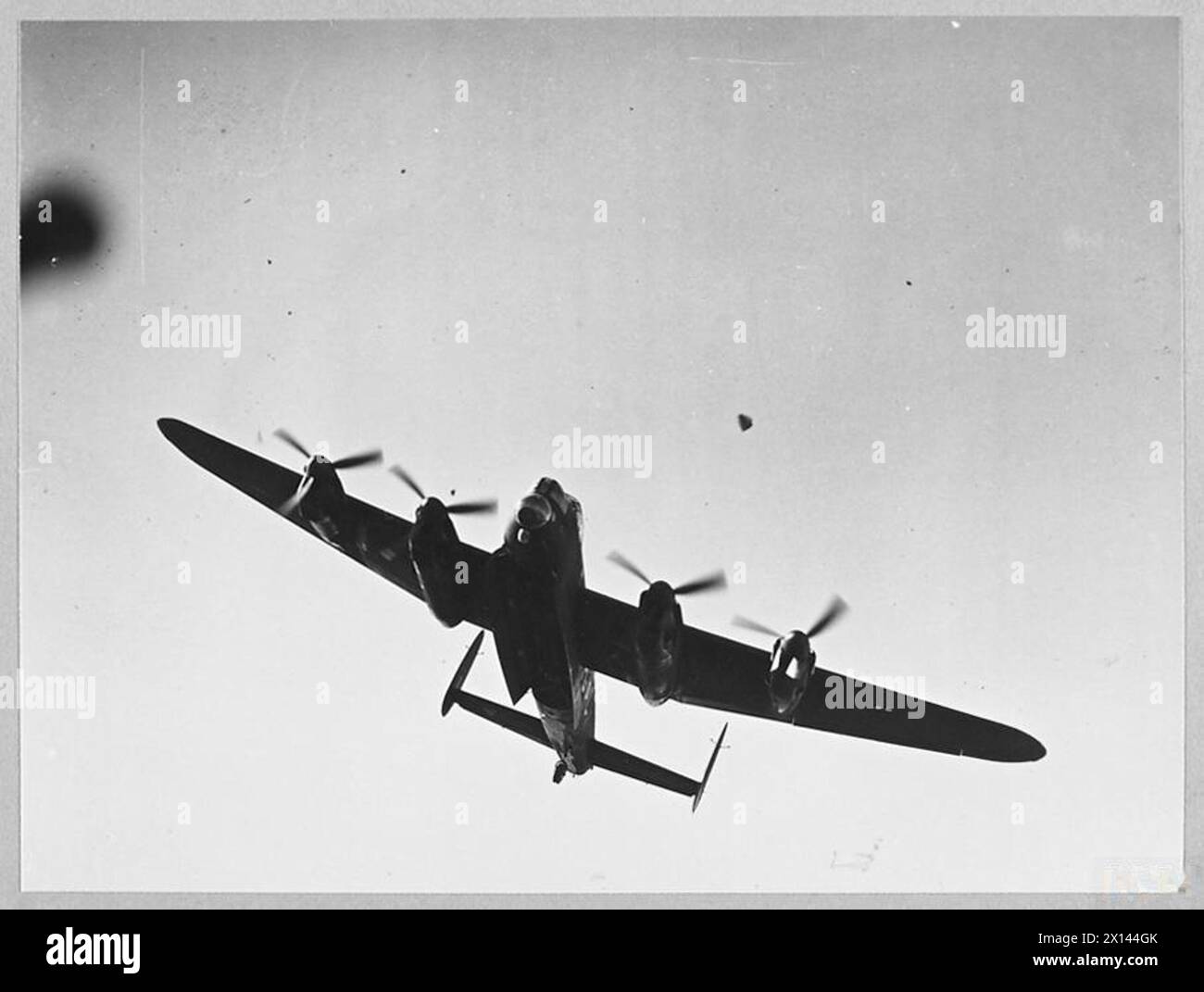 LANCASTER III AIRCRAFT - Picture (issued 1944) shows - Air shot of ...