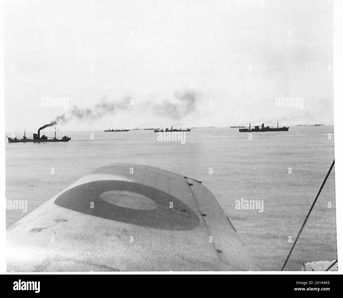 ON BOARD AN AFRICAN BOUND SHIP IN CONVOY - The convoy steams on ready ...