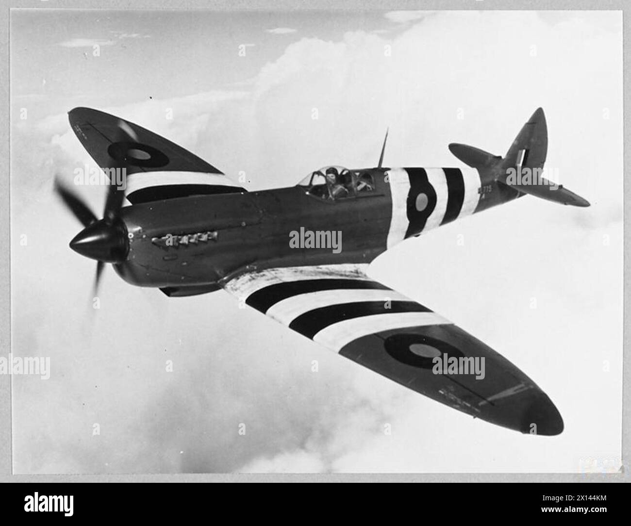 A Spitfire PR Mk.XI PL775A is shown in flight conducting photographic ...
