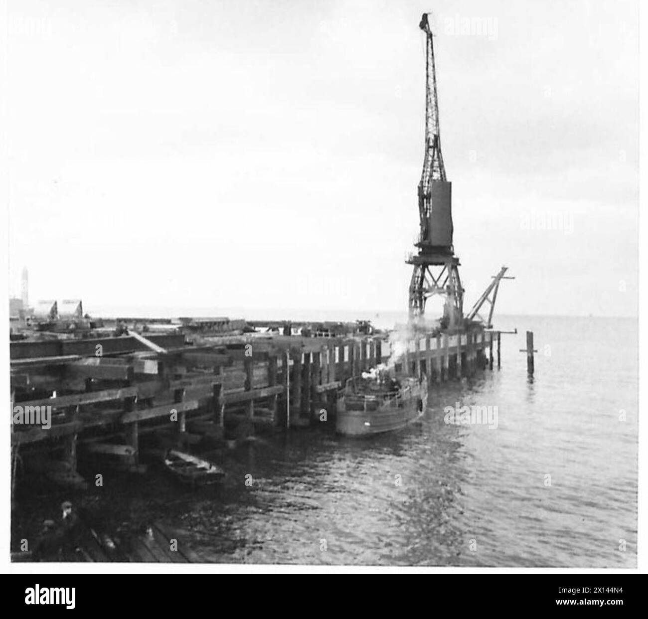 PORT CONSTRUCTION - A mended construction. The jetty at Larne British ...