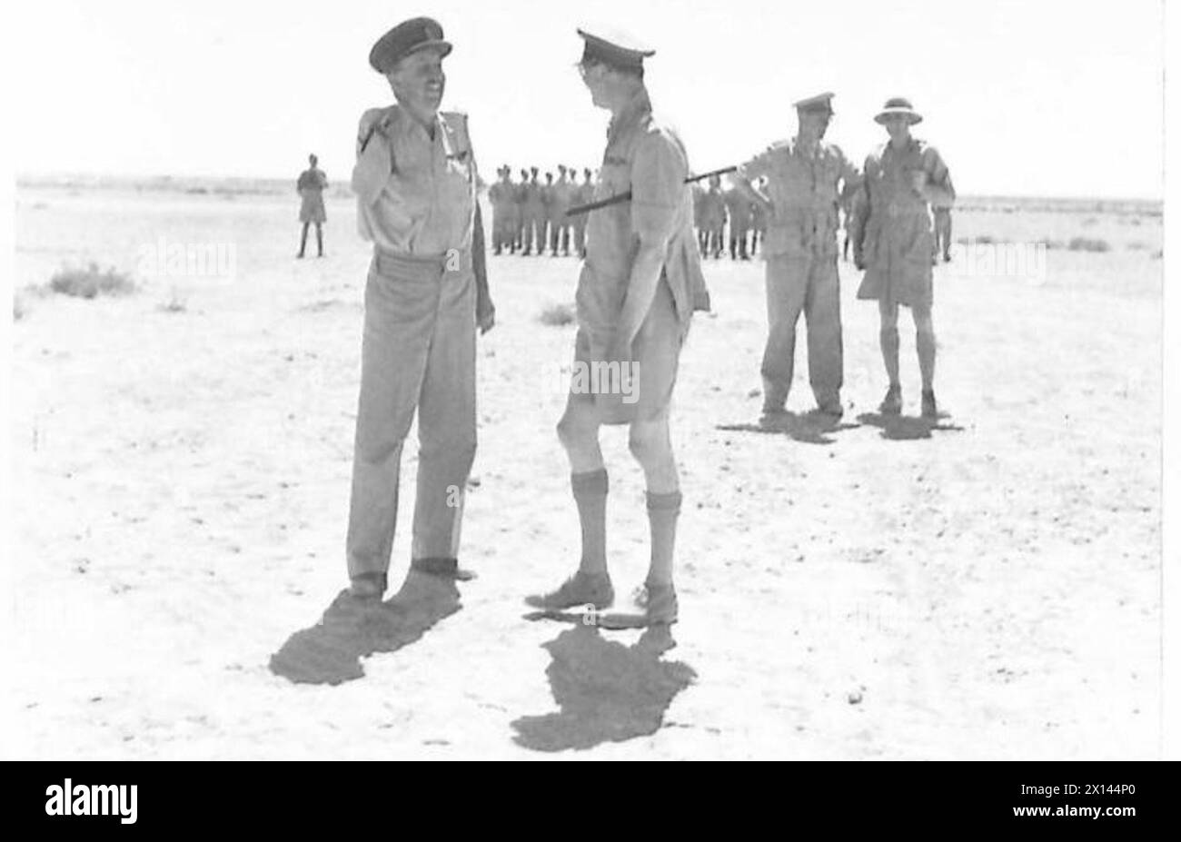 H.R.H. the Duke of Gloucester visits the Western Desert with Brigadier ...