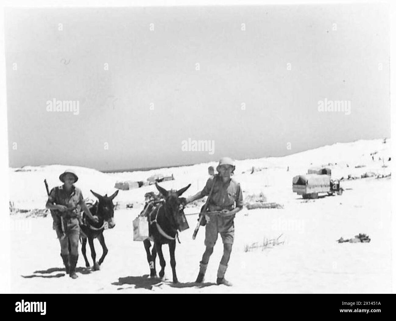 OUT WITH A SOUTH AFRICAN PATROL IN THE WESTERN DESERT - Two of the ...