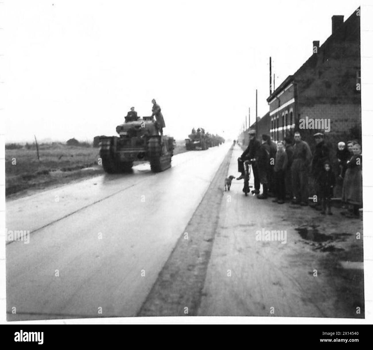 Churchill tanks of the 34th Tank Brigade move to the start line south ...