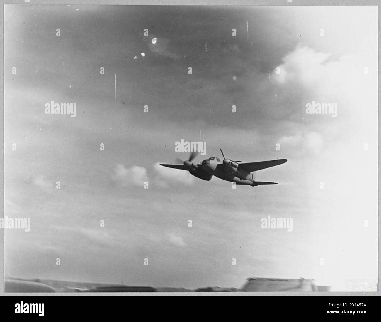 The RAF Mosquito Mark II, a light bomber adapted for fighter and ...