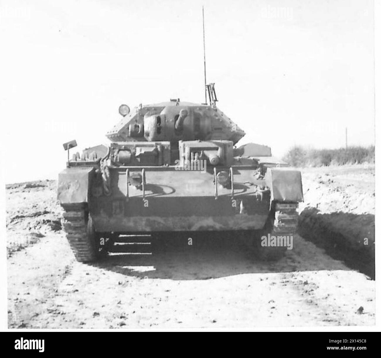 Cruiser Tank Mk. IV Crusader in operation, showing its design and ...