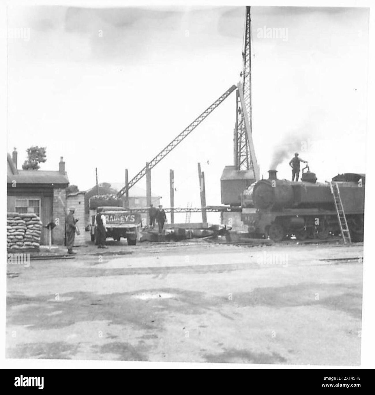 negative - Progress pictures of new pier for War Office at Larne ...