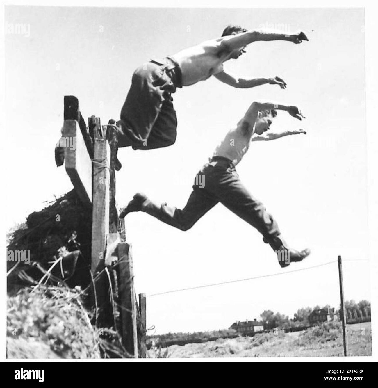 PHYSICAL TRAINING SCHOOL AT HENDON - Stepping down from ramp; crouch ...