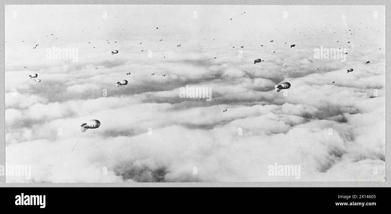 R.A.F. BALLOON DEFENCE AGAINST THE FLYING BOMB - Picture (issued 1944 ...
