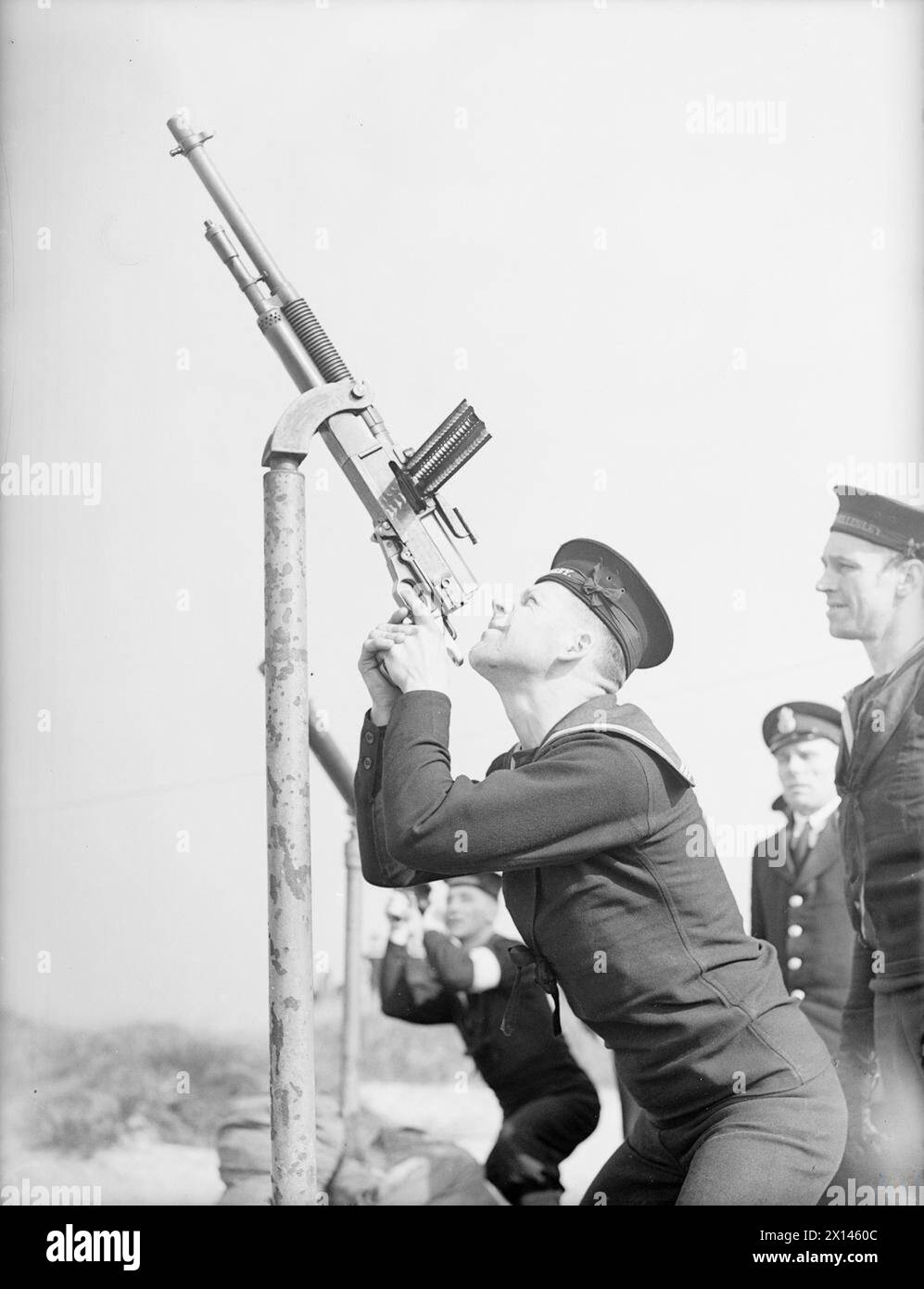 TRAINING GUNNERS FOR MERCHANT SHIP PROTECTION. 1942, HMS WELLESLEY ...
