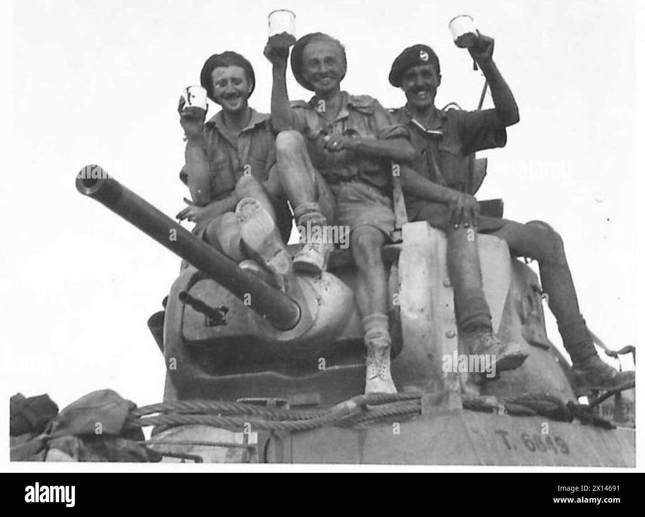 LATEST PICTURES FROM THE WESTERN DESERT - These three members of a tank ...