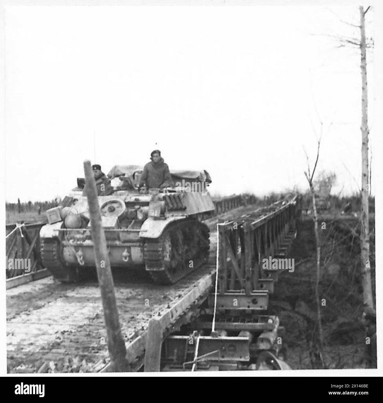 About 90 Sherman and Honey tanks of the New Zealand Division crossed ...