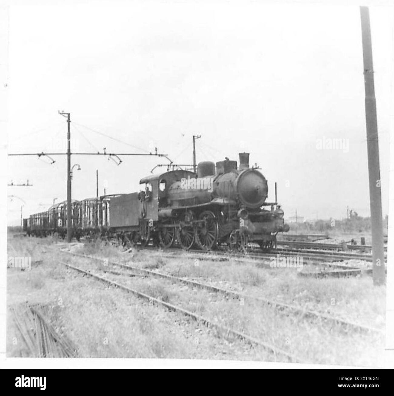 EIGHTH ARMY : RAILWAY RECONSTRUCTION - "One Lung Lizzie" pulling ...