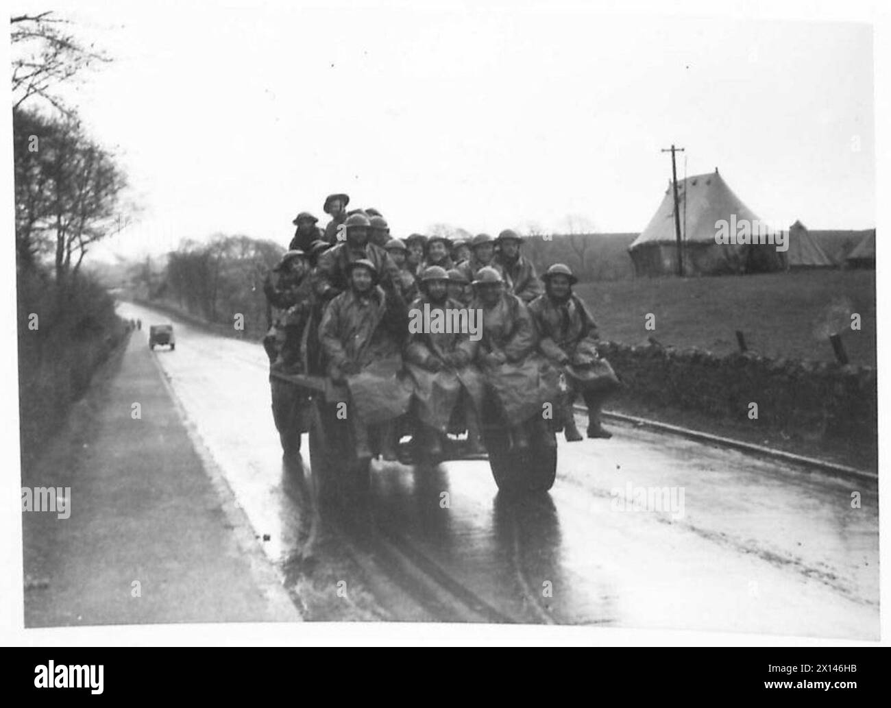 British Army troops prepare to embark for Norway, boarding transport ...