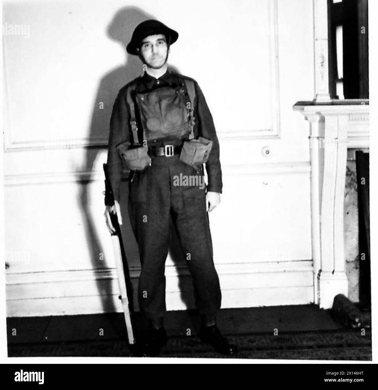 Equipment used by the Home Guard displayed and worn at the Victoria ...
