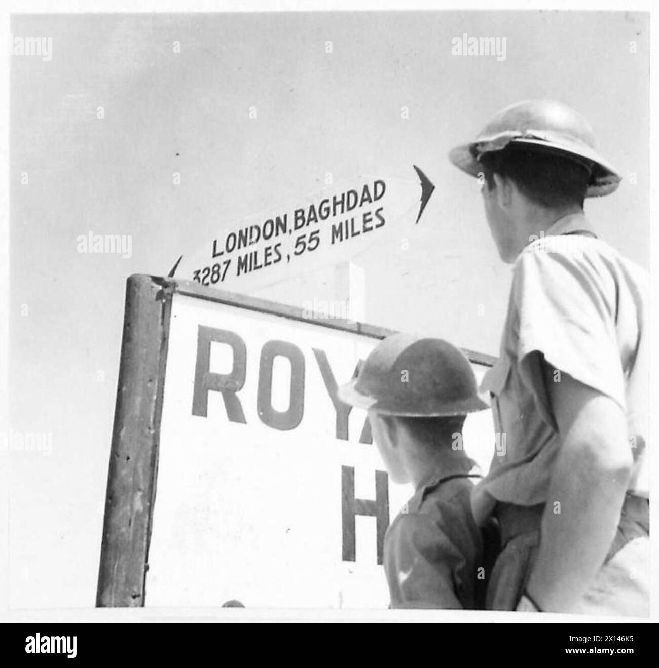 PICTURES TAKEN AT HABBANIYAH - A sign post erected outside Habbaniya ...