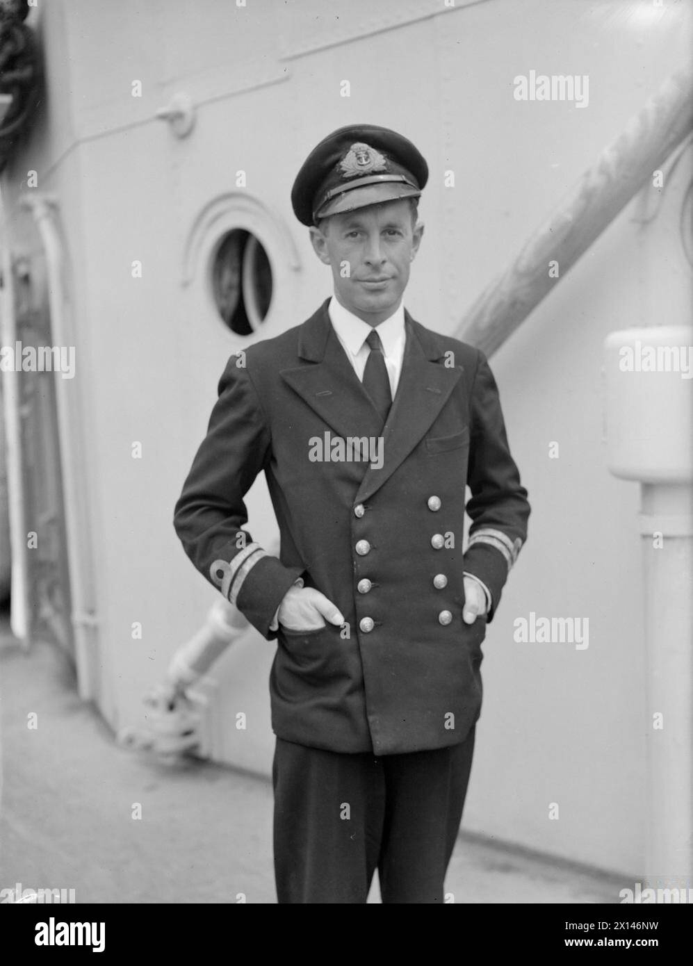 LIEUTENANT L G TOONE, RN, OF NOTTINGHAM, COMMANDING OFFICER OF THE HUNT ...