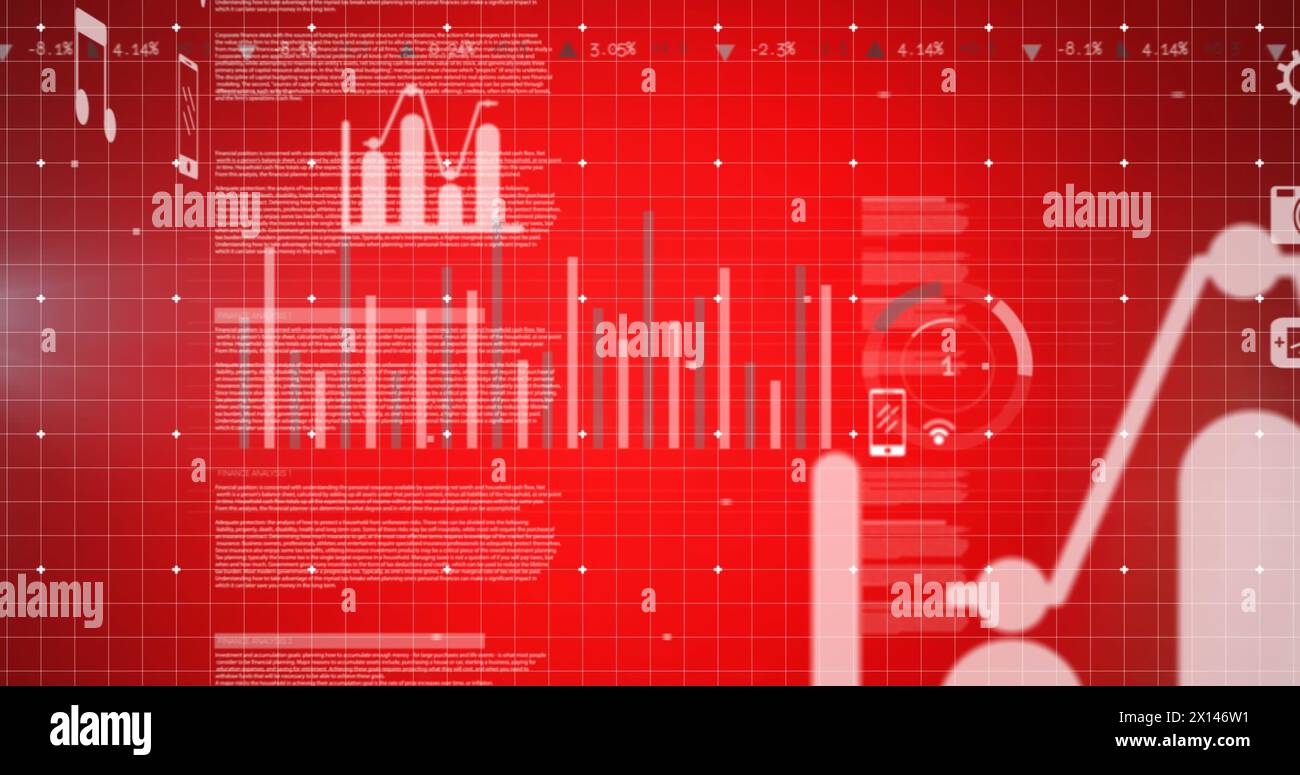 Image of data processing over shopping cart Stock Photo - Alamy