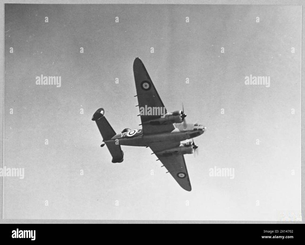 Lockheed Hudson Mark I aircraft with two Wright Cyclone engines serving ...