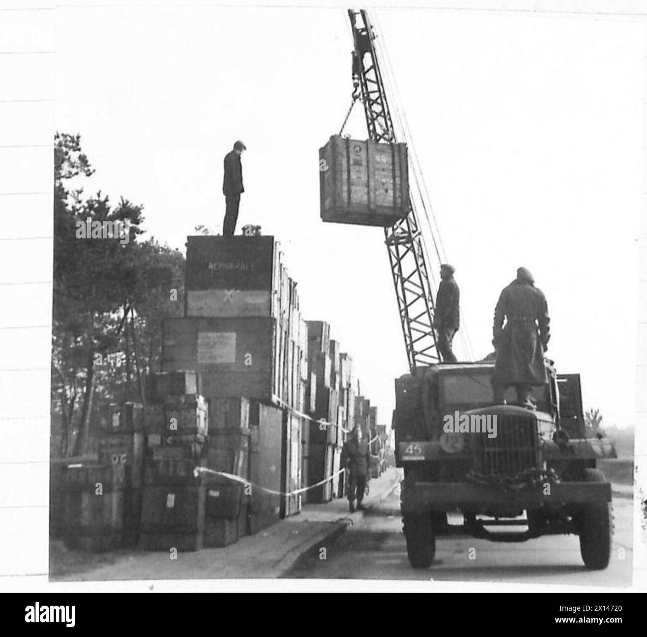 Ordnance crates Black and White Stock Photos & Images - Alamy
