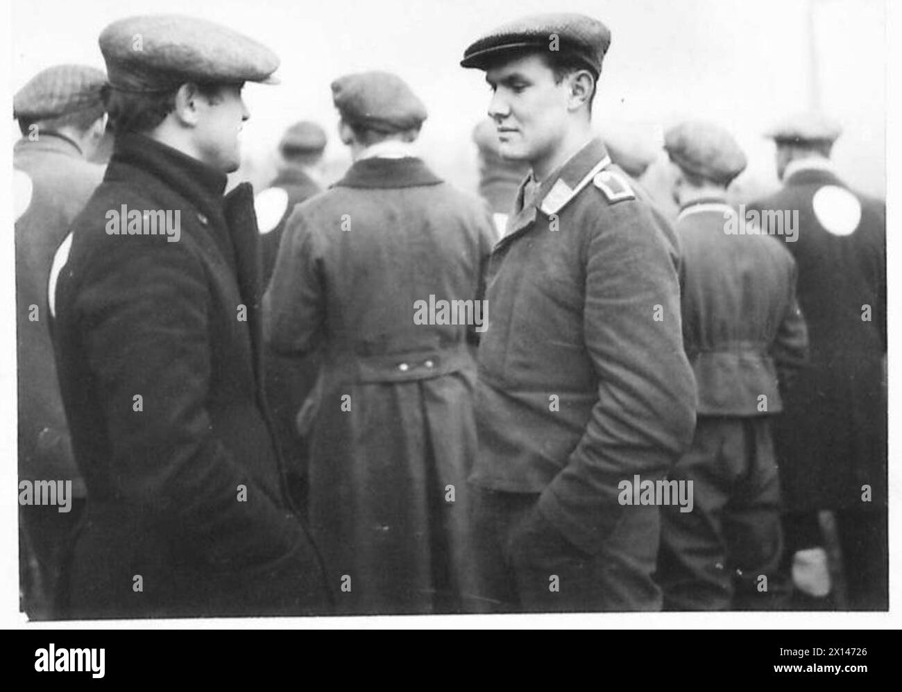Close-up images show different types of German prisoners held in a ...