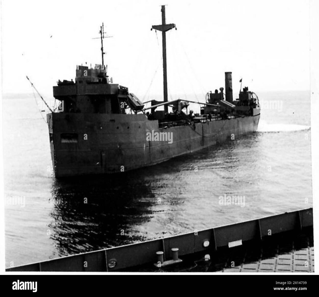 The 1784-ton British Army ship 'A.C. Field' is shown approaching the ...