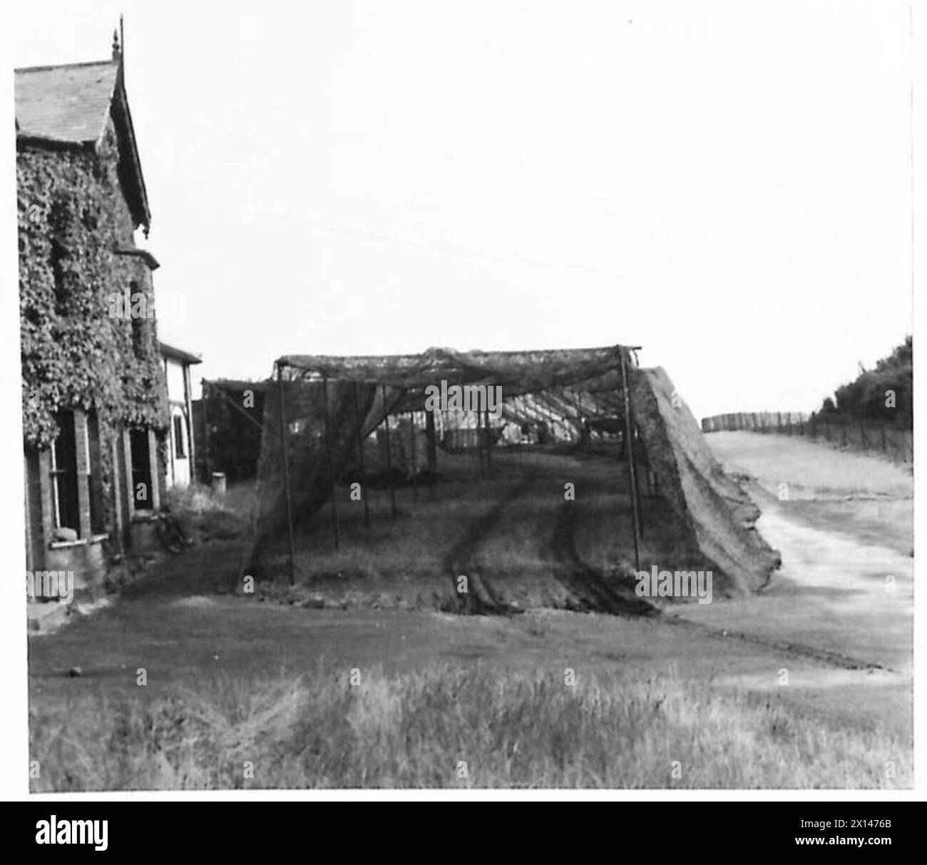 New gun positions at Southwold are camouflaged for British Army ...
