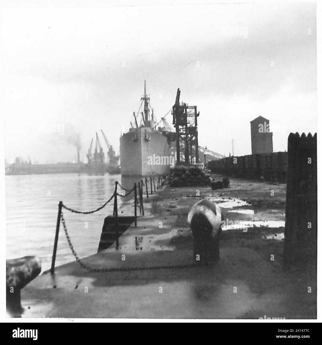 MOVEMENT CONTROL - Dockside scene at one of our embarkation ports ...
