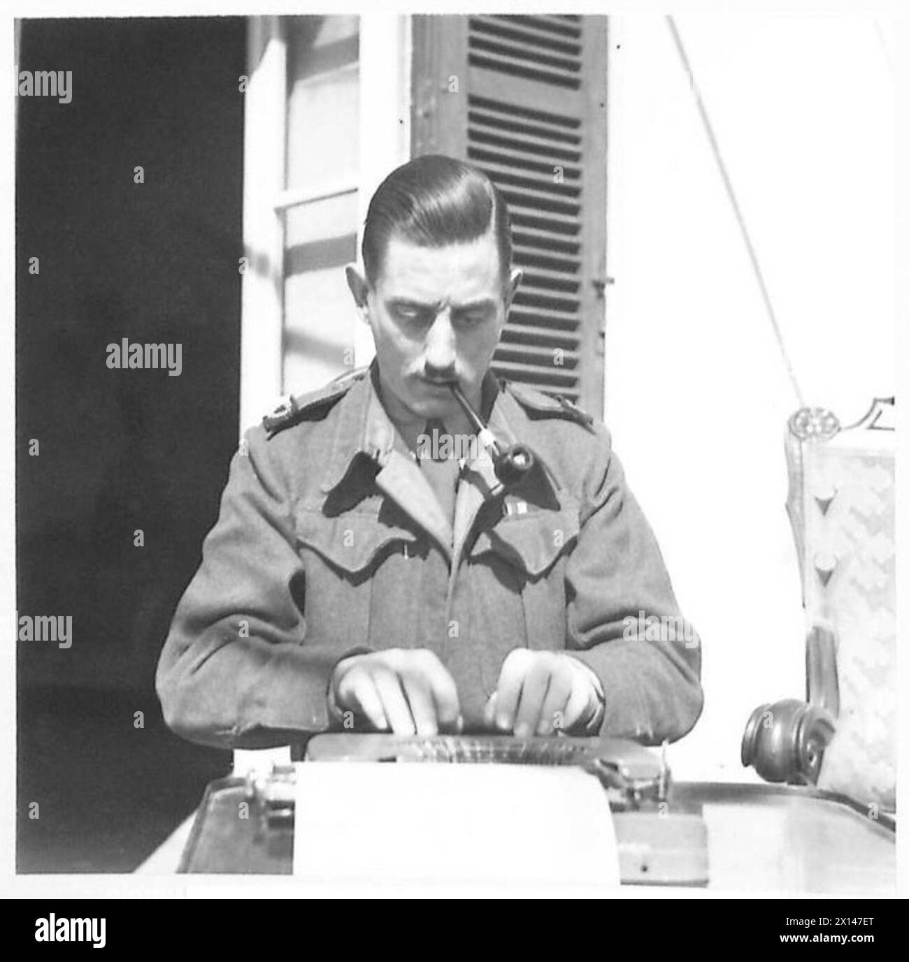 Ronald Legge, a journalist for the Daily Telegraph, covers British Army ...