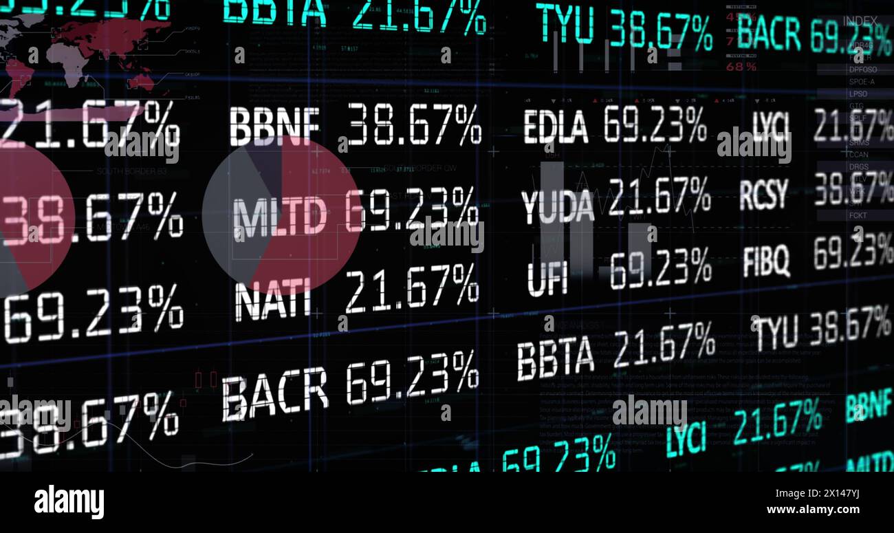 Image of stock market over data processing Stock Photo - Alamy