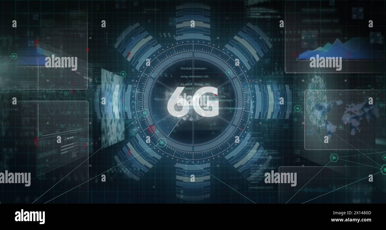 6g text over blue hi-res stock photography and images - Alamy