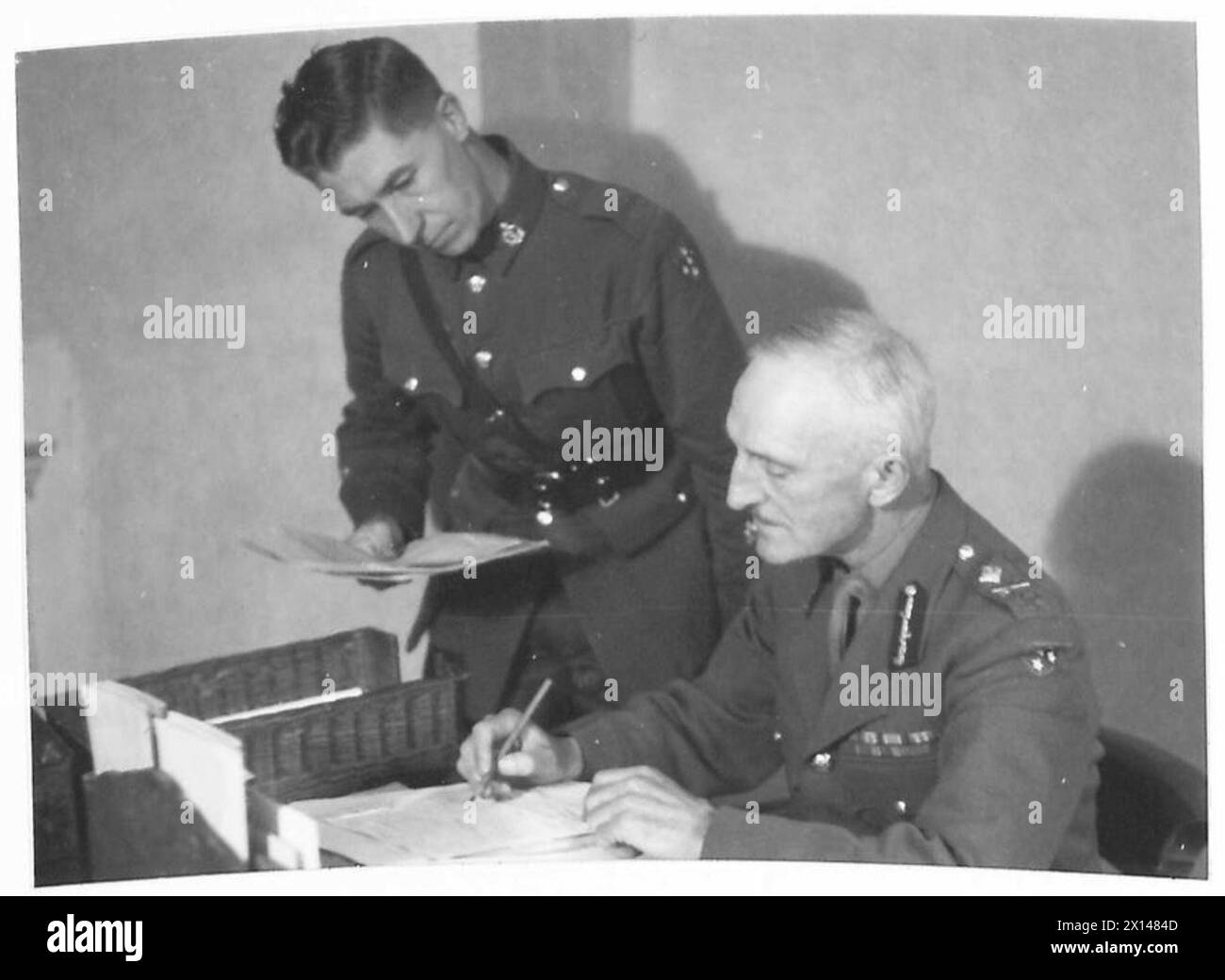 Photographic negative depicts Major General F. Casement of the British ...