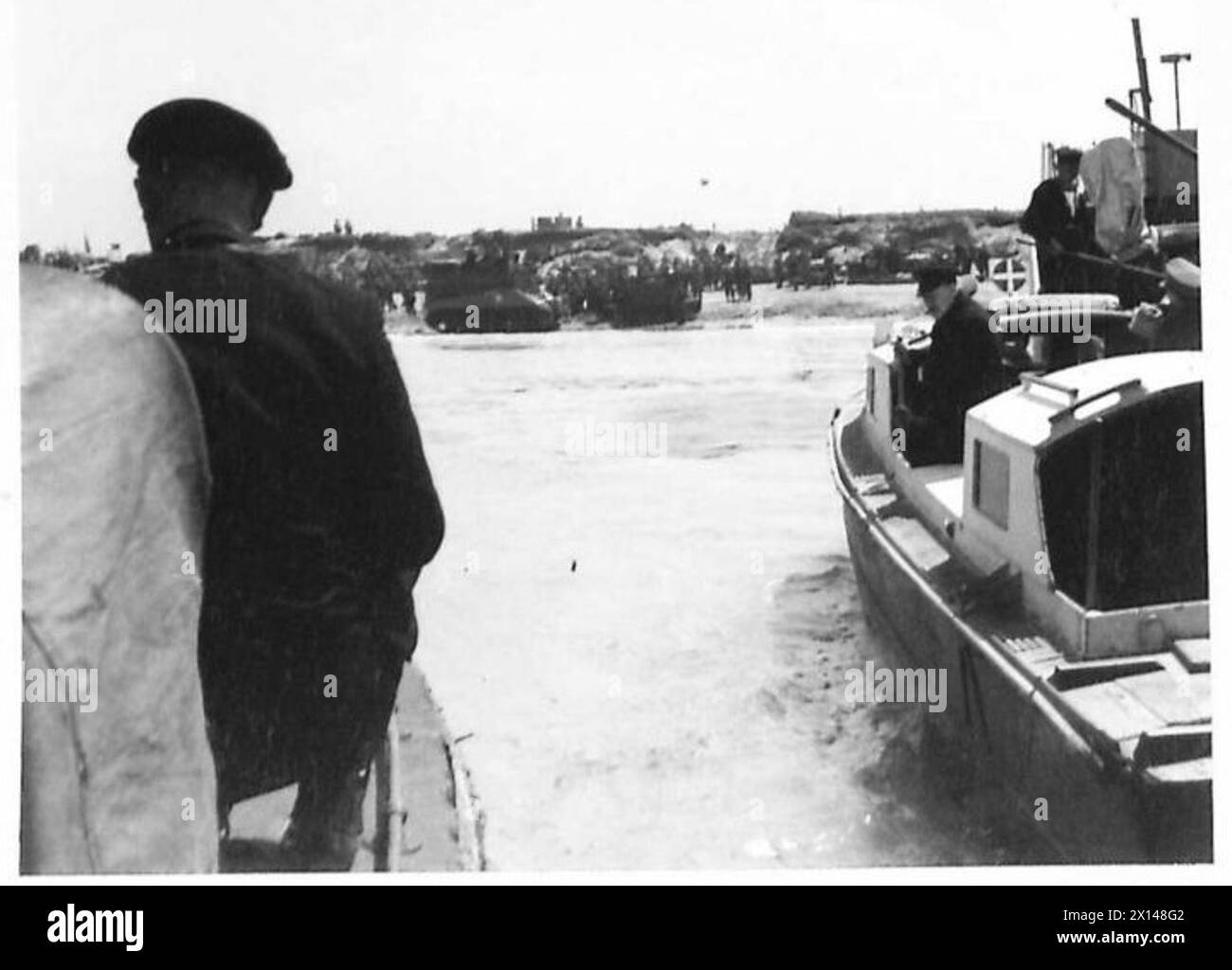 Prime Minister Winston Churchill tours the Normandy invasion beaches on ...