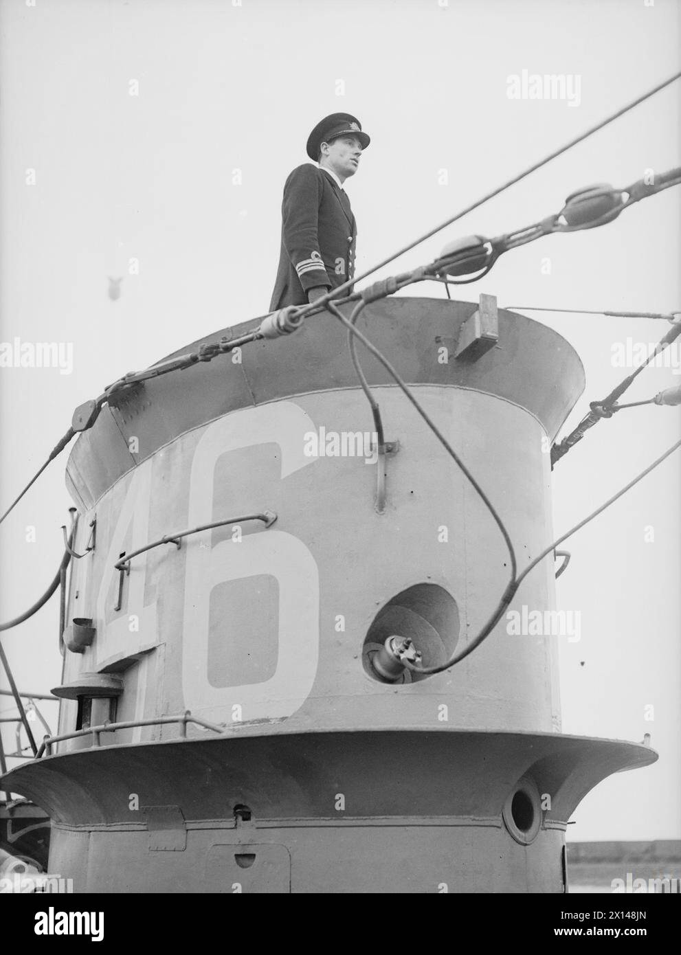 EX-U-BOAT NOW FLIES WHITE ENSIGN. 19 TO 21 FEBRUARY 1942, IN THE CLYDE ...