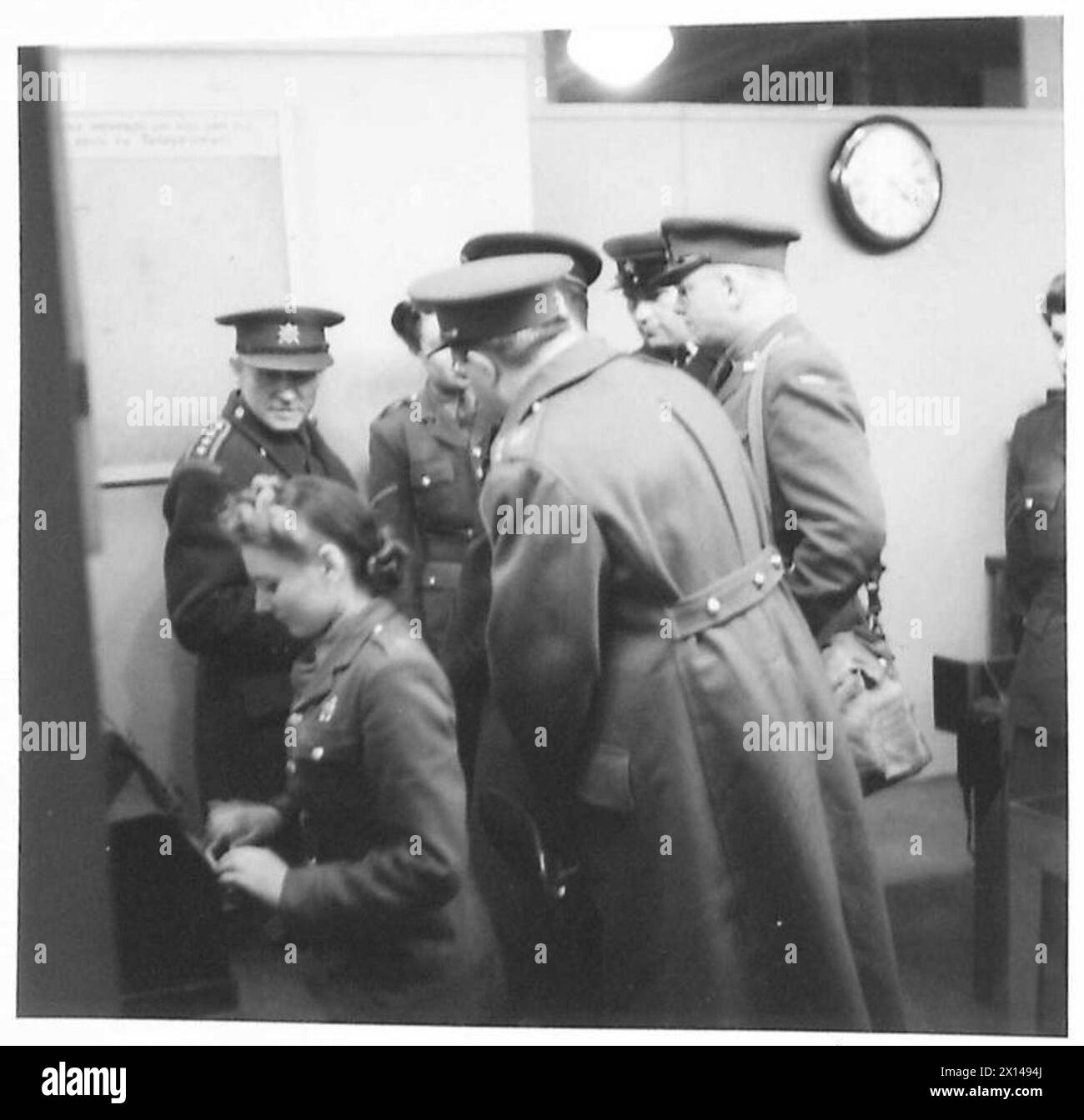 Military attachés visit the ATS exhibition at Selfridges, where a ...