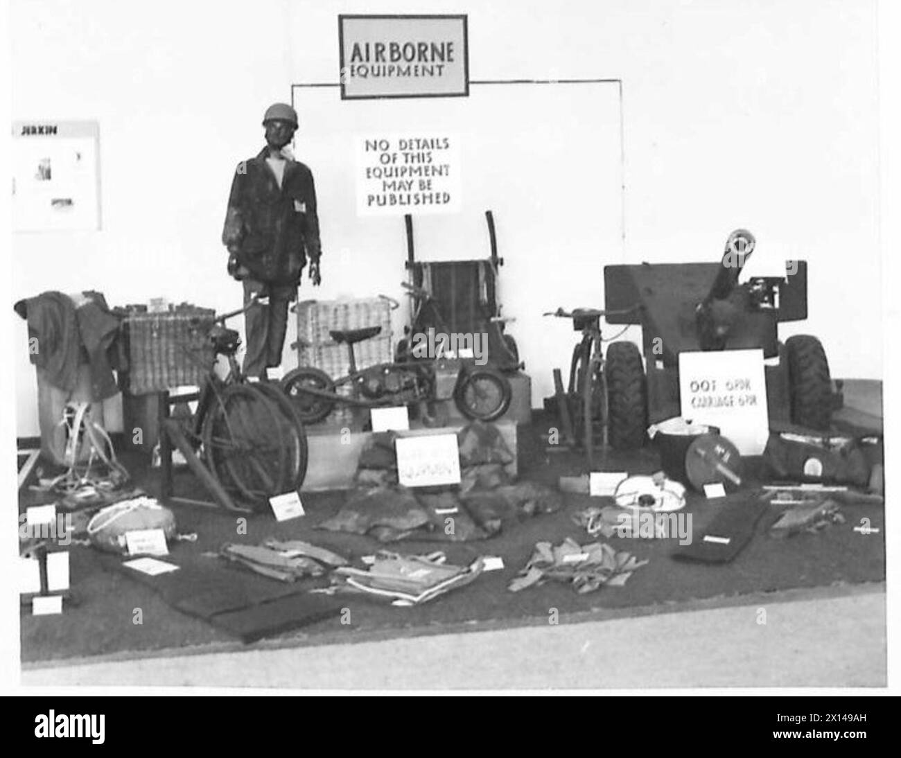 EQUIPMENT EXHIBITION AT ROYAL ORDNANCE DEPOT - A display of Airborne ...