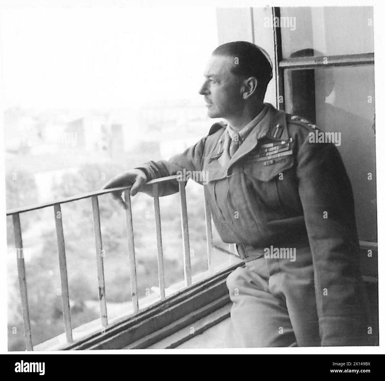 GENERAL ALEXANDER AT HIS HQ IN ITALY - General Alexander at the window ...