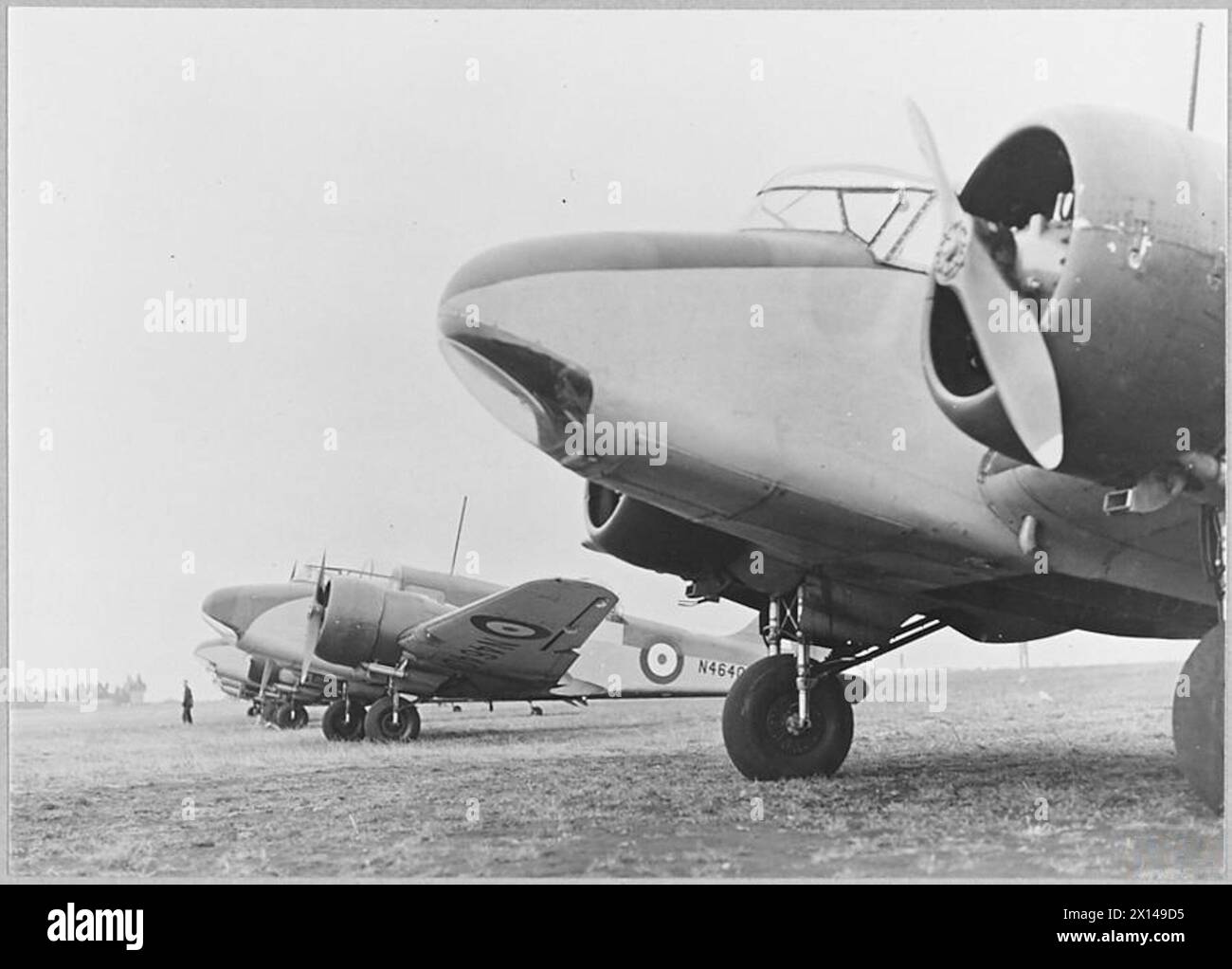 Airspeed Oxford aircraft, a low-wing twin-engine monoplane with ...