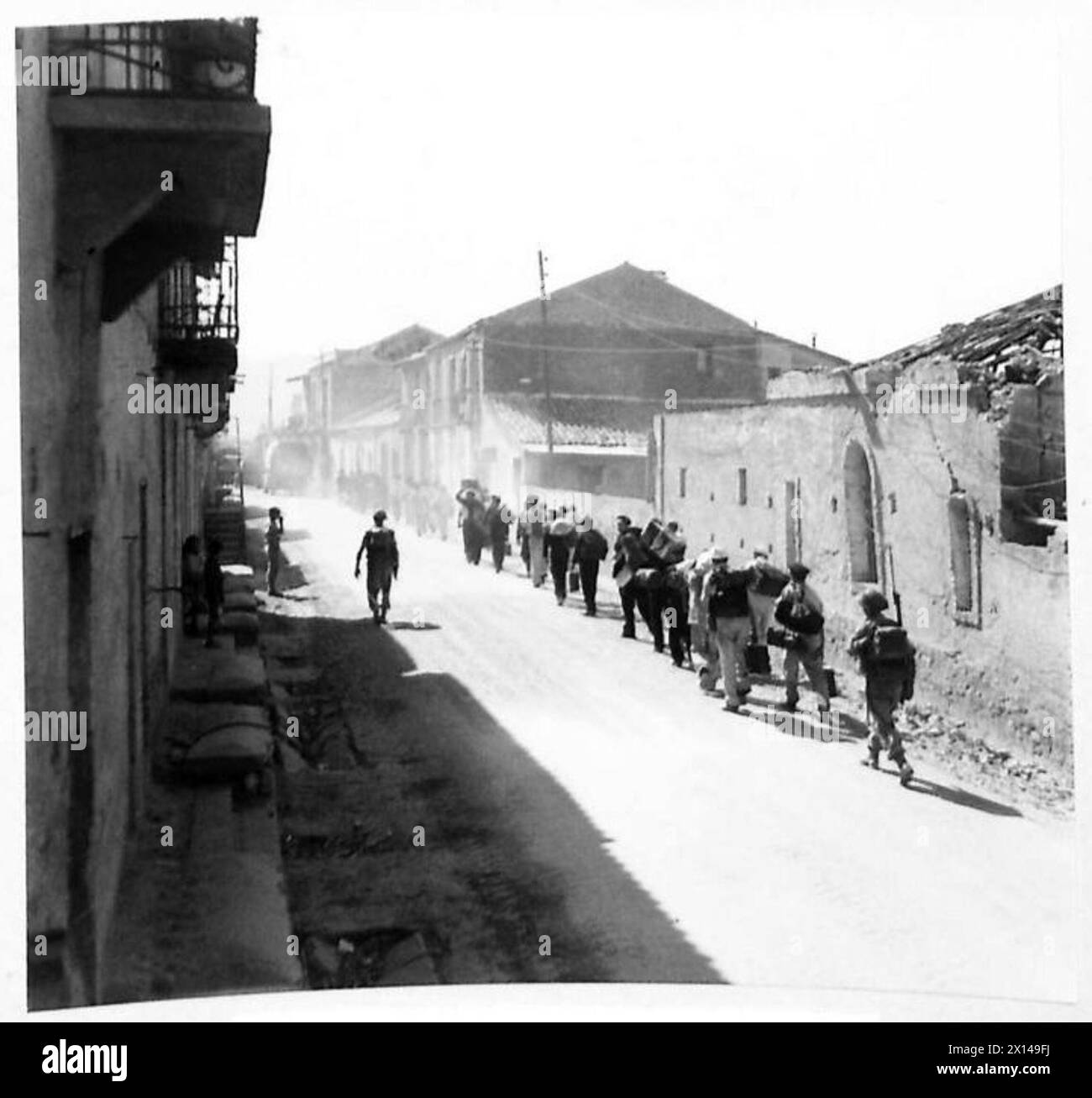 INVASION OF ITALY - A batch of Italian prisoners marching through the ...