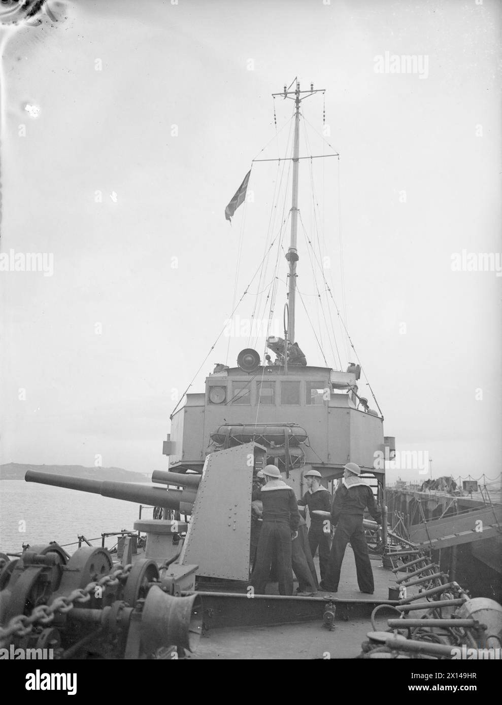 ON BOARD HNMS SLEIPNER, A NORWEGIAN DESTROYER WORKING WITH THE BRITISH ...