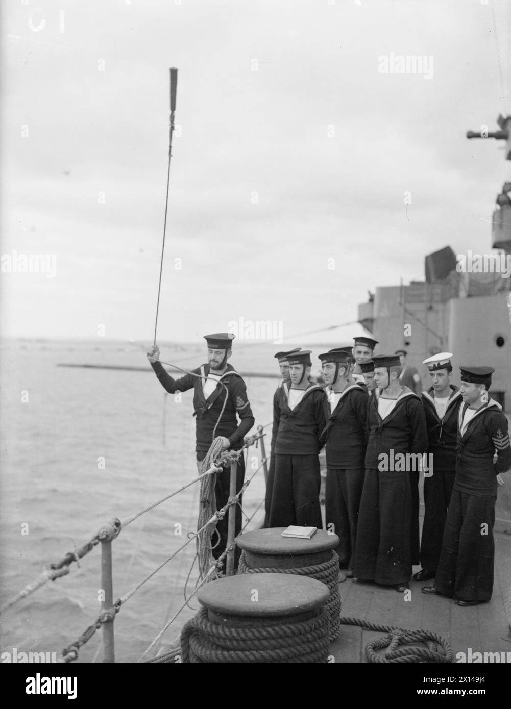 ON BOARD A WARSHIP. 1940, ON BOARD THE BRITISH BATTLECRUISER HMS HOOD ...