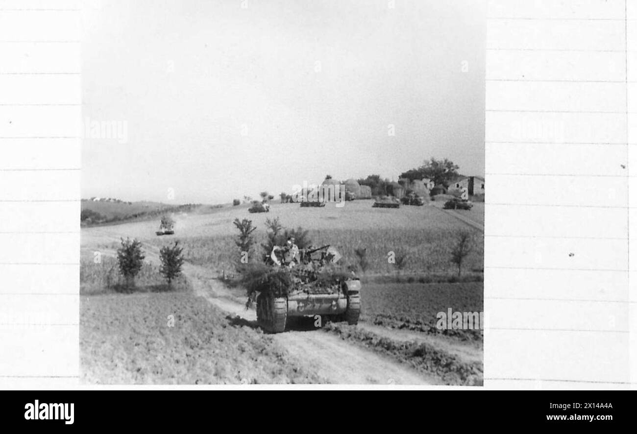 The 2nd Armoured Brigade advances through the Gothic Line, illustrating ...