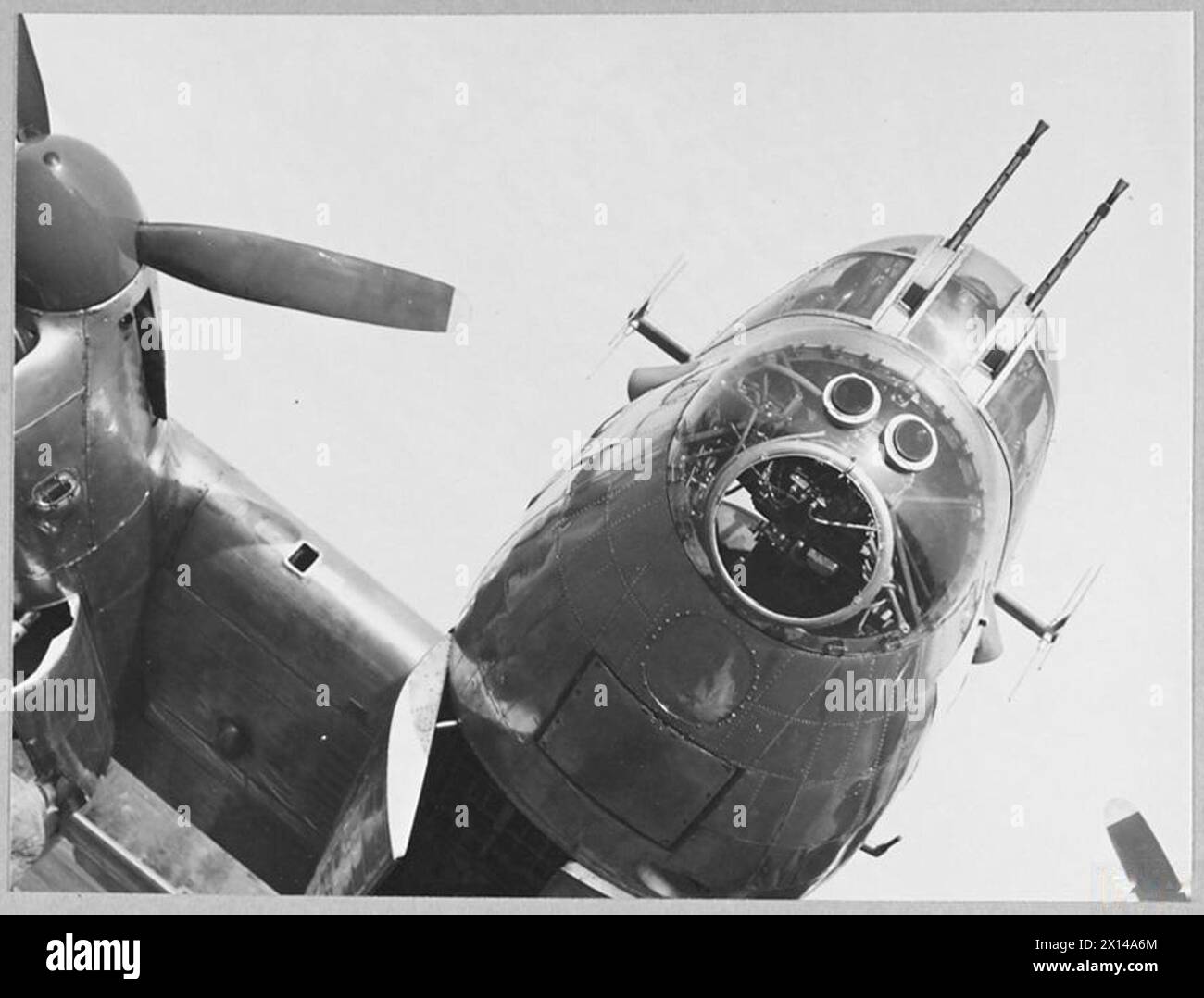 Thor's Lancaster bomber is shown with its front turret equipped with ...
