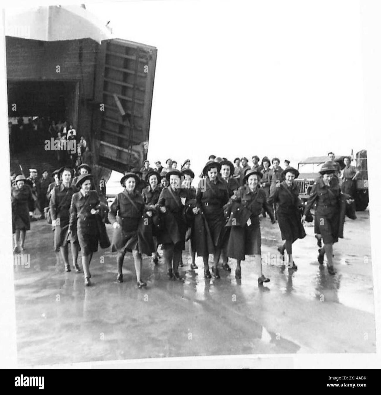 The first Auxiliary Territorial Service (ATS) personnel land in ...