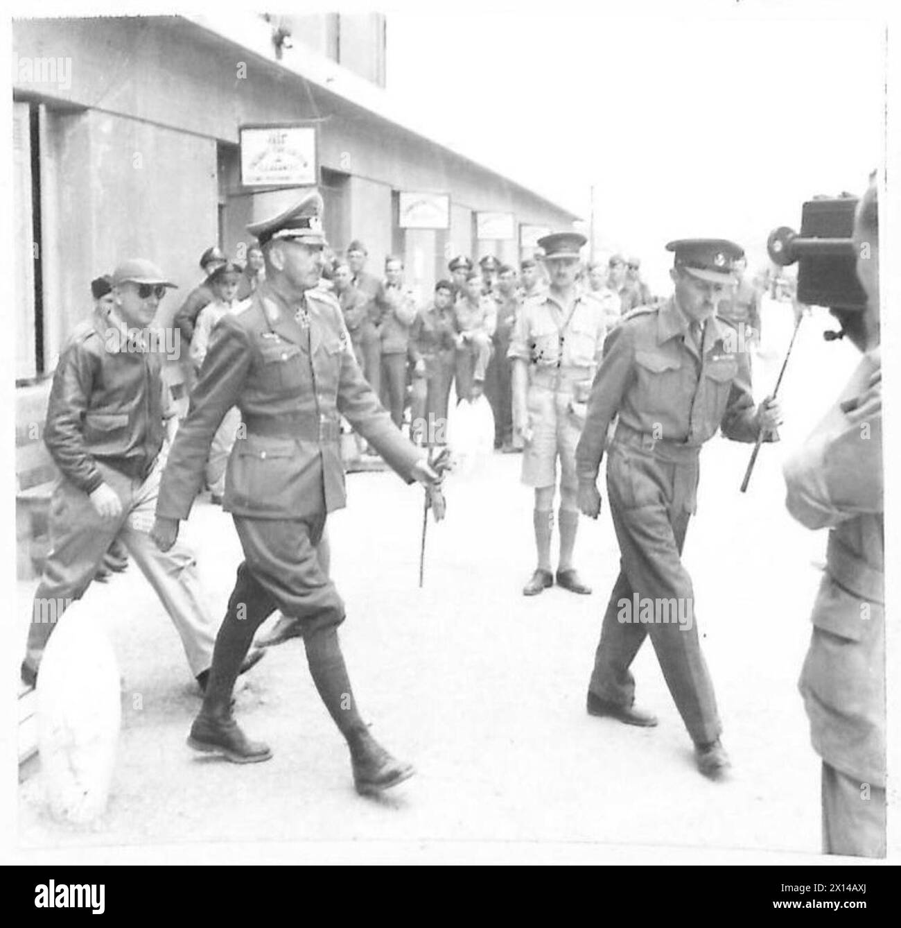 VON ARNIM - General Von Arnim arriving at the aerodrome , British Army ...