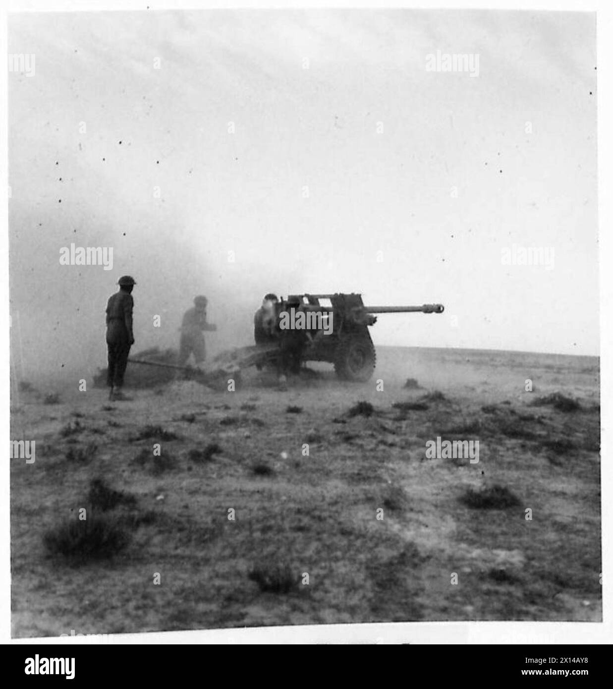 17-POUNDER ANTI-TANK GUN IN ACTION ON THE MEDENINE FRONT - The 17 ...