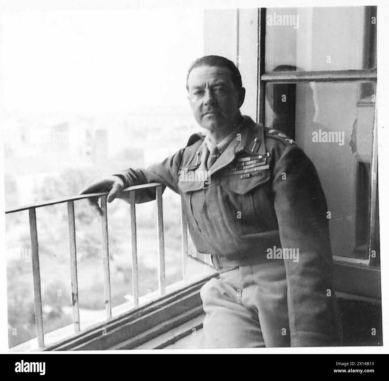 GENERAL ALEXANDER AT HIS HQ IN ITALY - General Alexander at the window ...