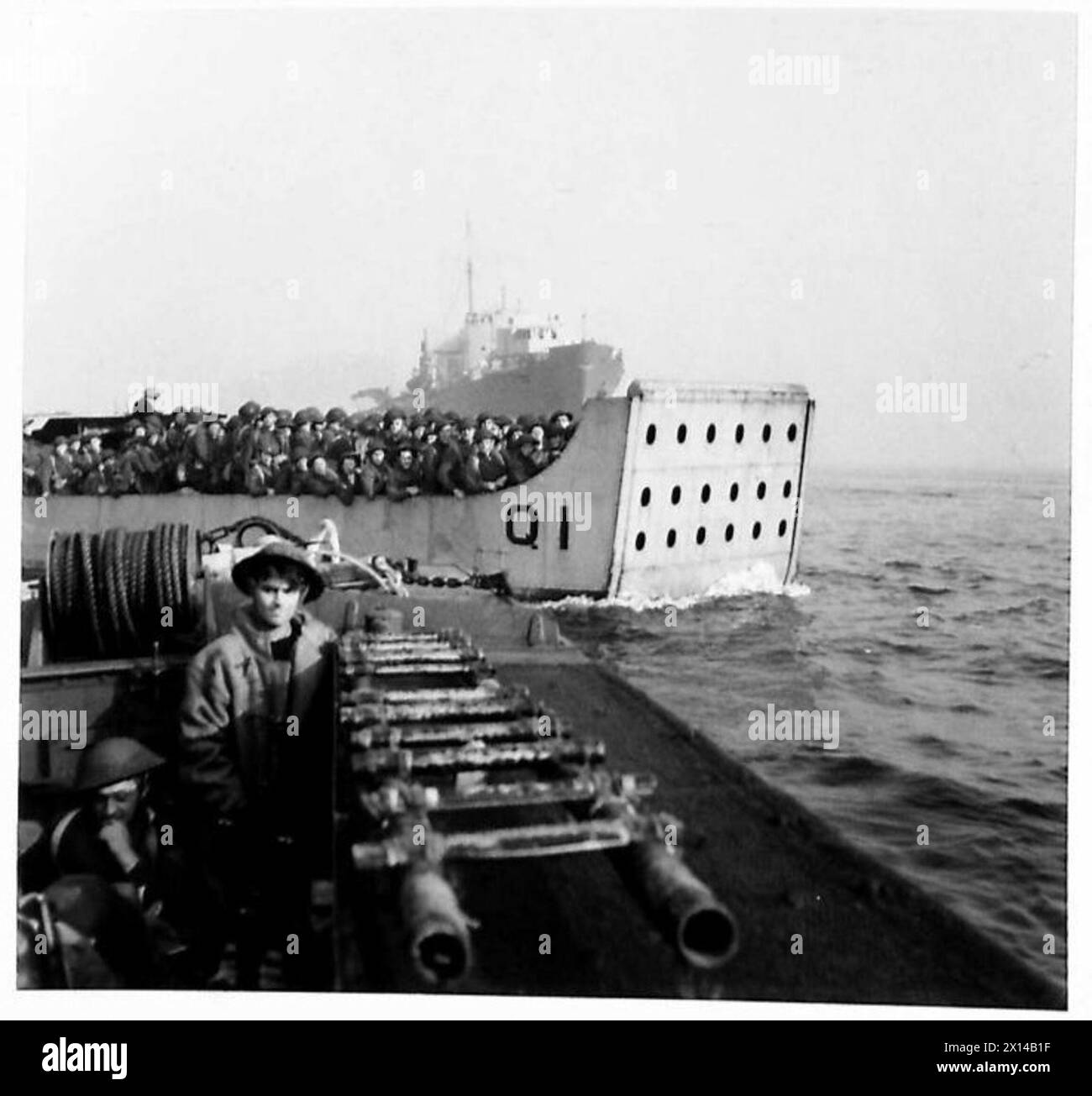 Loaded landing craft Black and White Stock Photos & Images - Alamy